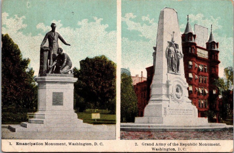 Washington DC Emancipation Monument & Grand Army Of The Republic ...