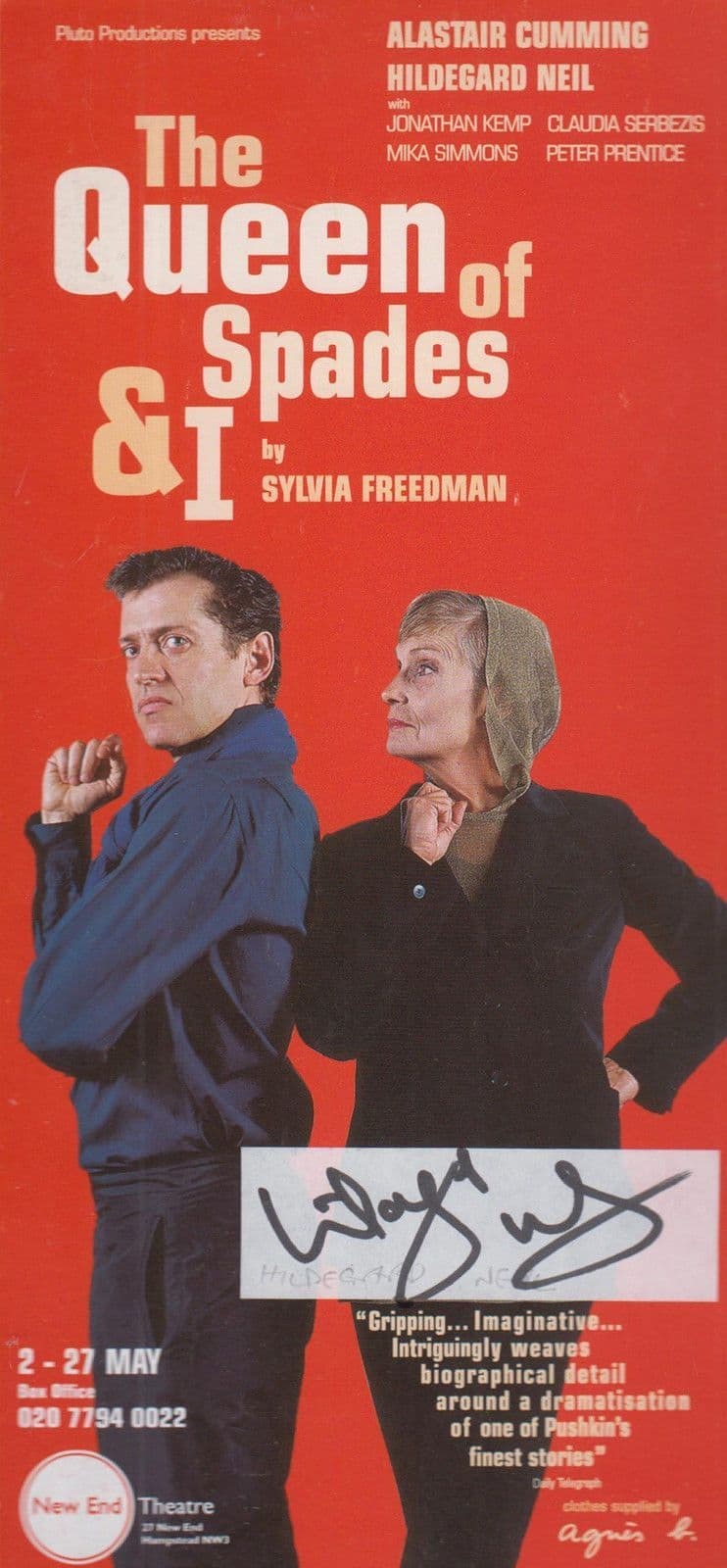 Hildegarde Neil The Queen Of Spades & I Hand Signed Theatre Flyer ...