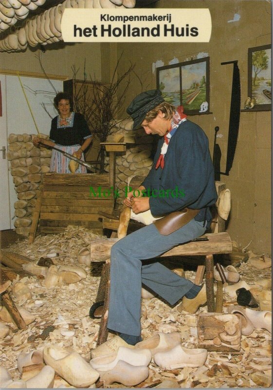 Netherlands Postcard - Klompenmakerij Het Holland Huis, Sluis RR13864 ...