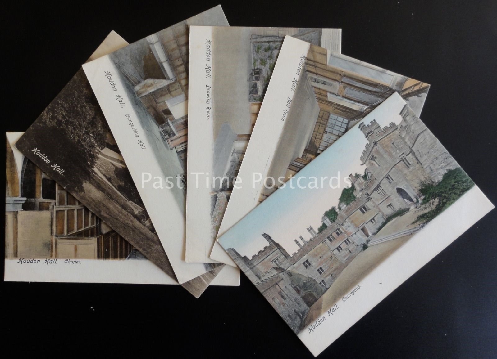 Derbyshire HADDON HALL Collection of 6 Old Postcards by Frith ALL SHOWN ...