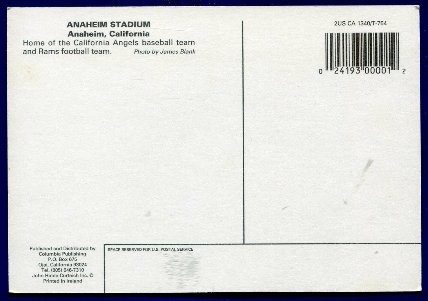 Anaheim Stadium California home of Angels and Rams postcard | Topics ...