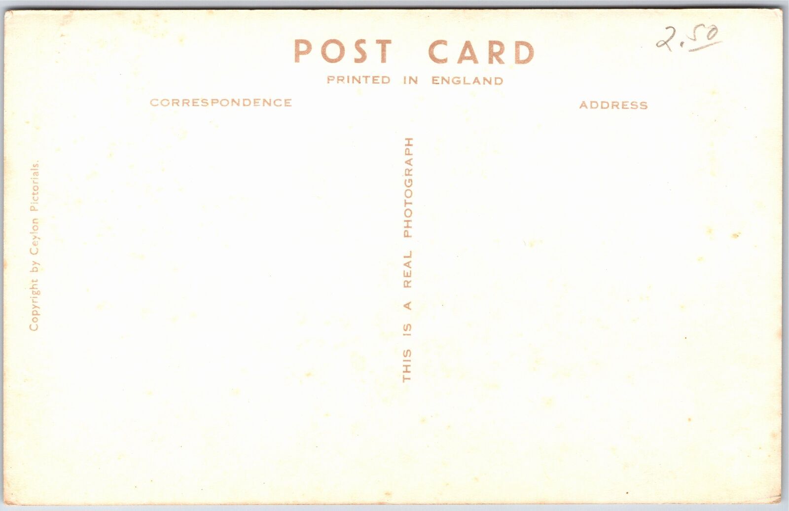 Vintage Postcard Hand-Colored Real Photo Pictorial MAP of Ceylon C ...