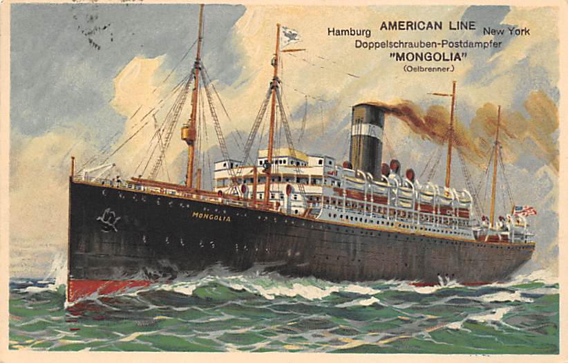 SS Mongolia American Line Ship Postal used unknown | Topics - Other ...