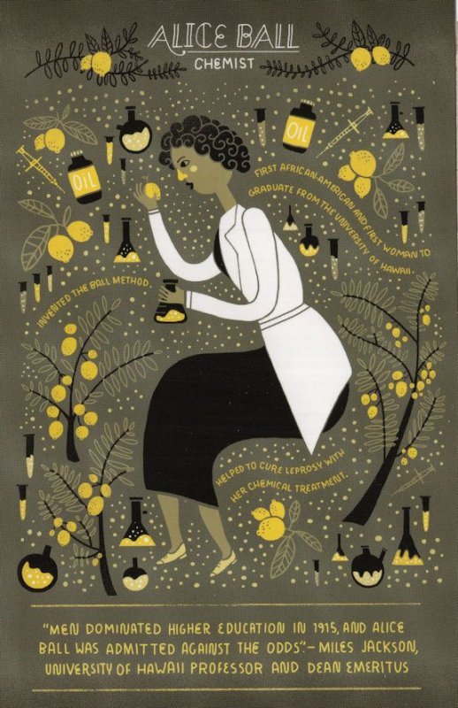 Alice Ball WW1 American Chemist Leprosy Scientist Postcard | Europe ...