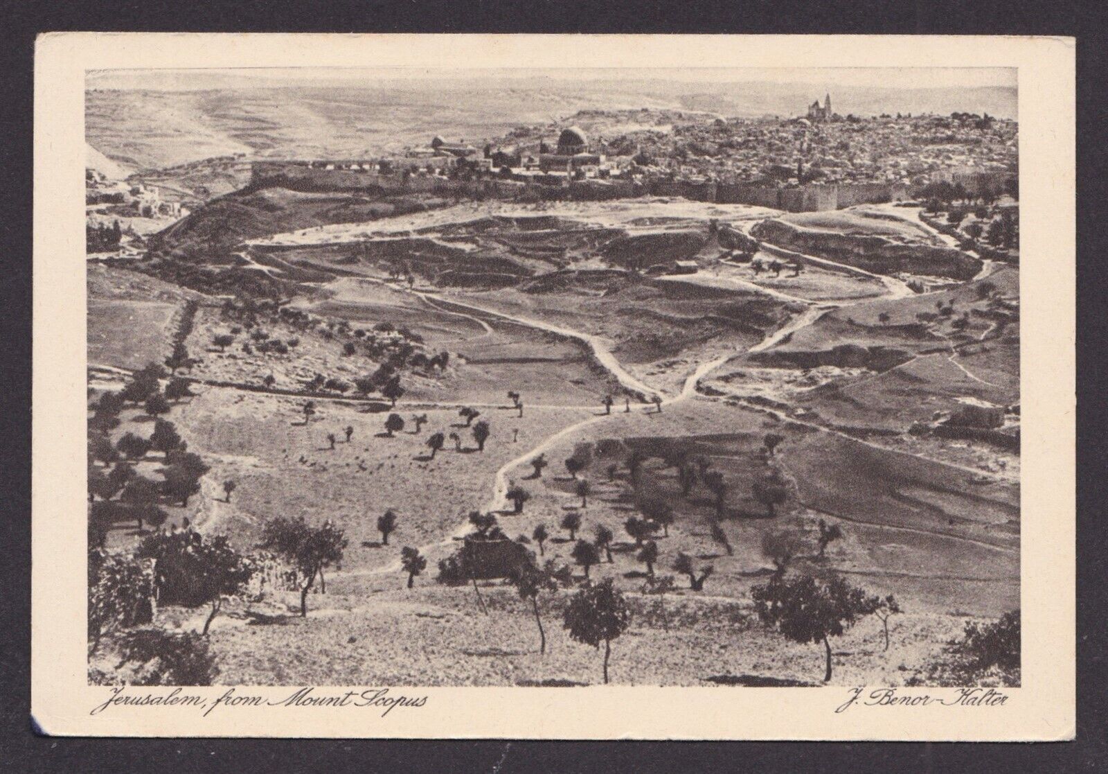 PALESTINE, Vintage postcard, Jerusalem from Mount Scopus | Asia ...
