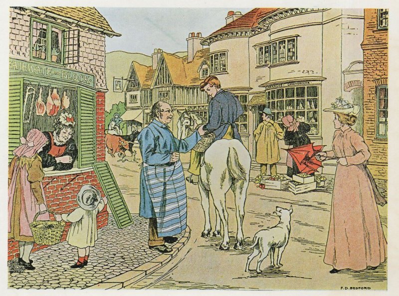 The Butcher from The Book of Shops Victorian London Postcard | Europe ...