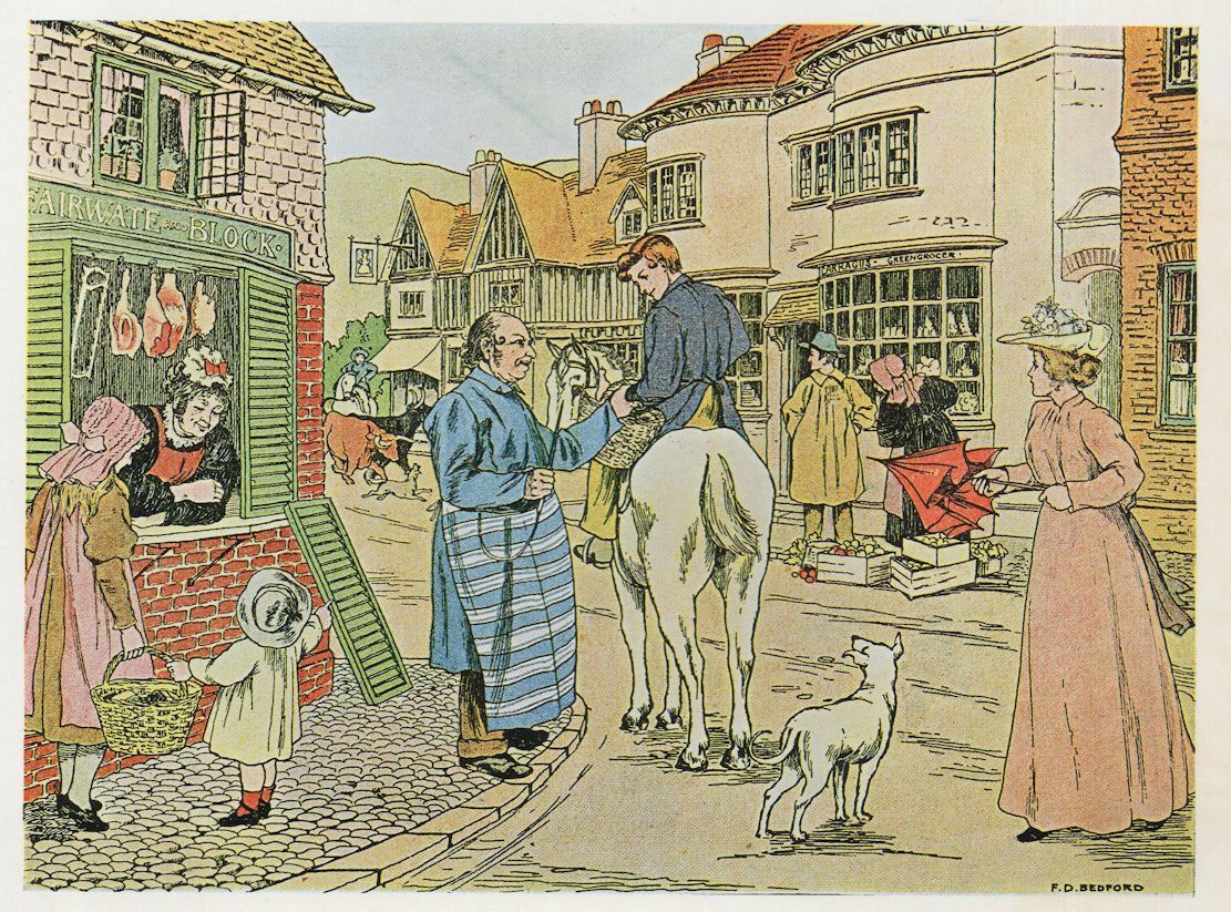 The Butcher from The Book of Shops Victorian London Postcard | Europe ...