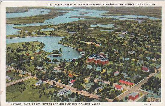 Florida Tarpon Springs Aerial View Of Tarpon Springs The Venice Of The ...