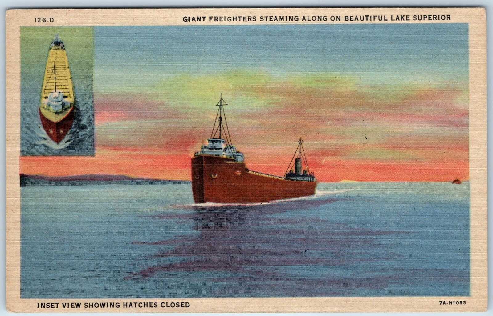 1937 Lake Superior Giant Freighters Hatches Steamship Steamer Great ...