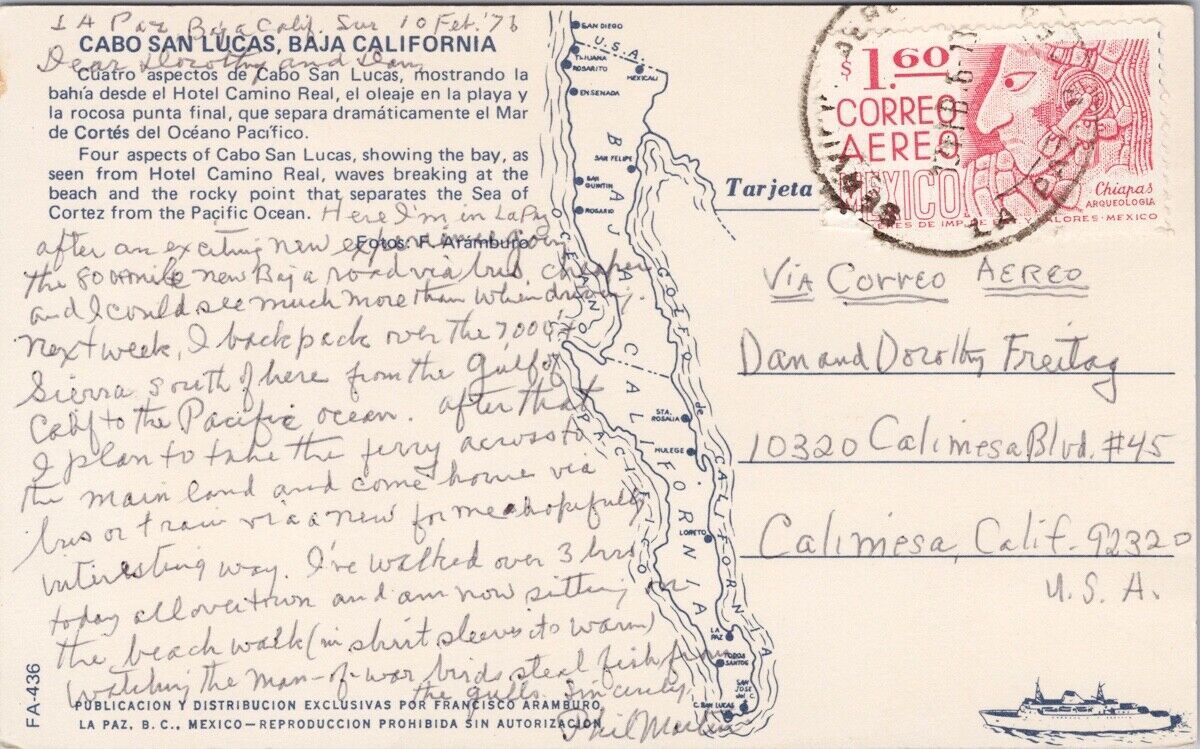 Cabo San Lucas Baja California Mexico Multiview 1970s Vintage Postcard ...