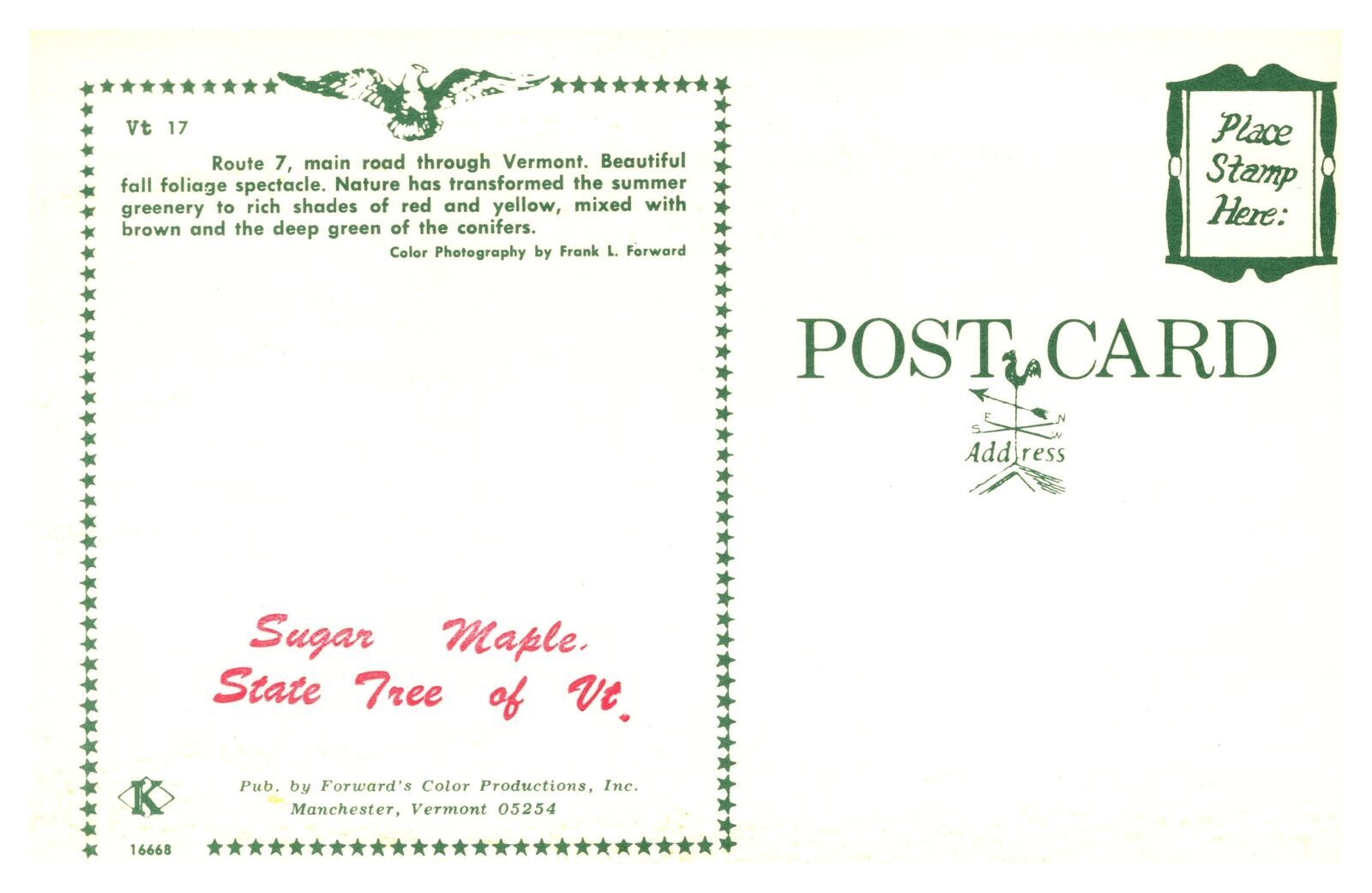 Postcard Sugar Maple - State Tree of Vermont | United States - Vermont ...