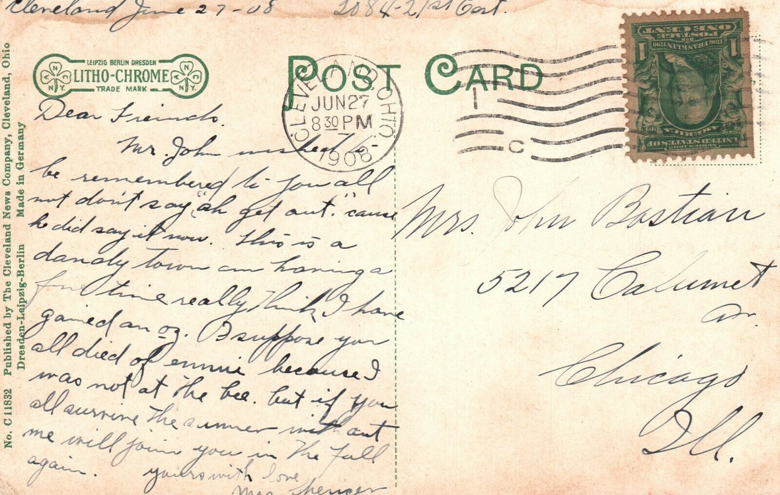 Vintage Postcard 1908 Forest Hill John D. Rockefellers Residence ...