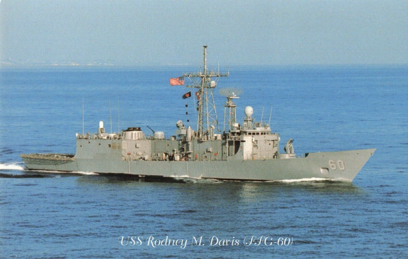Postcard USS Rodney M Davis FFG-60 Guided Missile Frigate | Topics ...