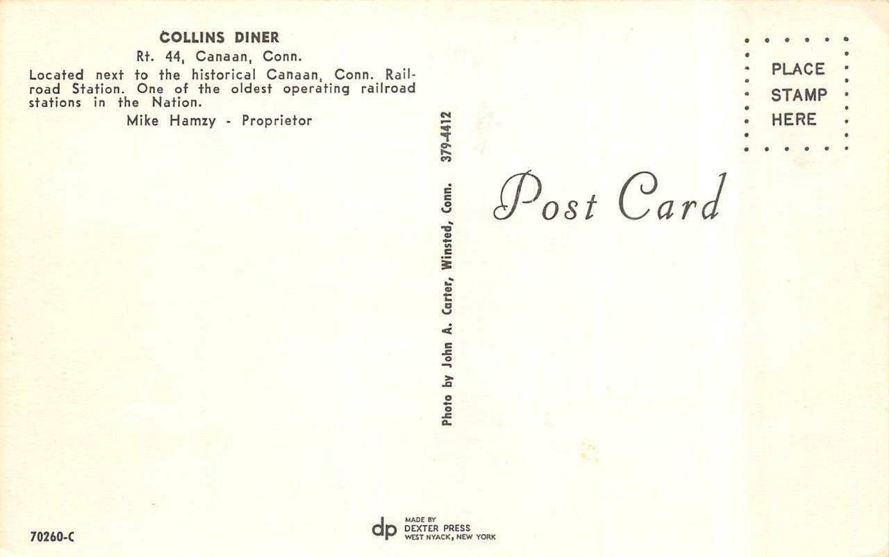CANAAN, Connecticut CT COLLINS DINER~Mike Hamzy ROADSIDE Chrome ...