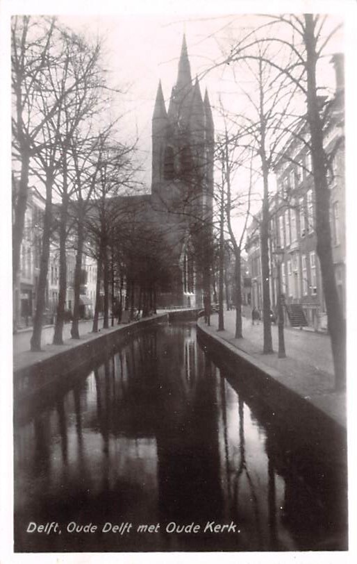 Oude Delft Met Oude Kerk Delft Holland Unused | Europe - Netherlands ...