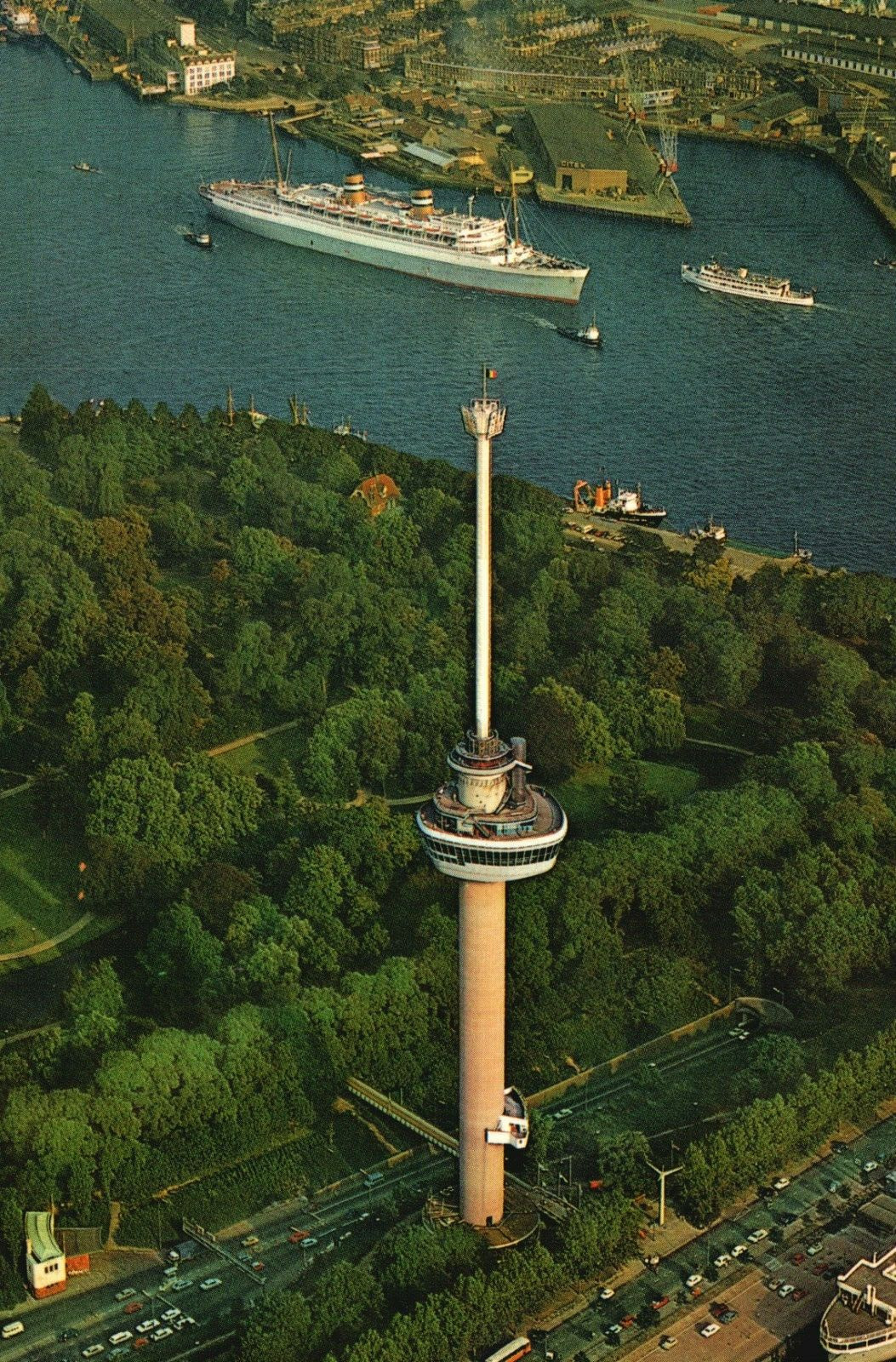 Vintage Postcard Space Tower Wheelhouse Holland Skol International Bier ...