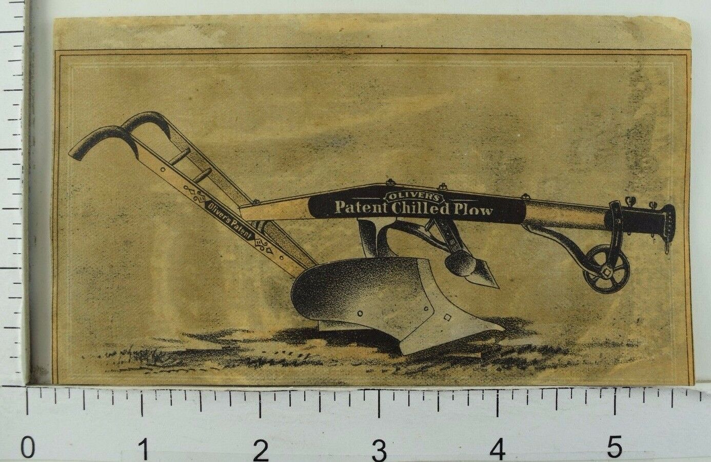 1870's-80's Oliver's Patent Chilled Plow Farm Scene Man Horses Field &X ...