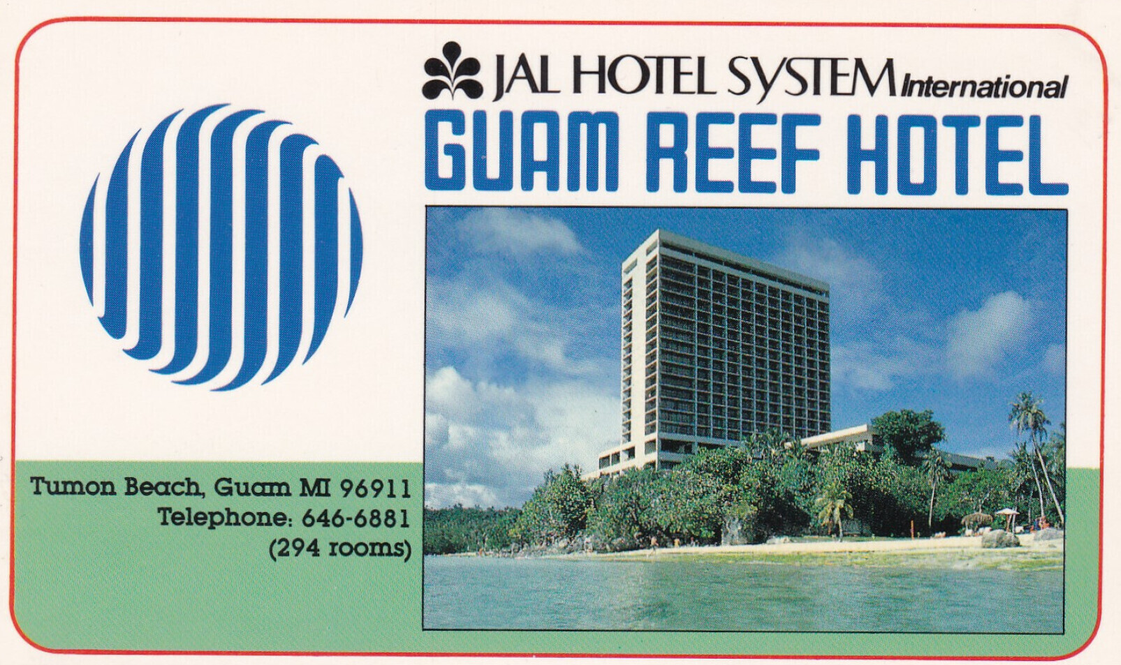 Guam Reef Hotel Vintage Luggage Label sk2437 | Australia & Oceania ...