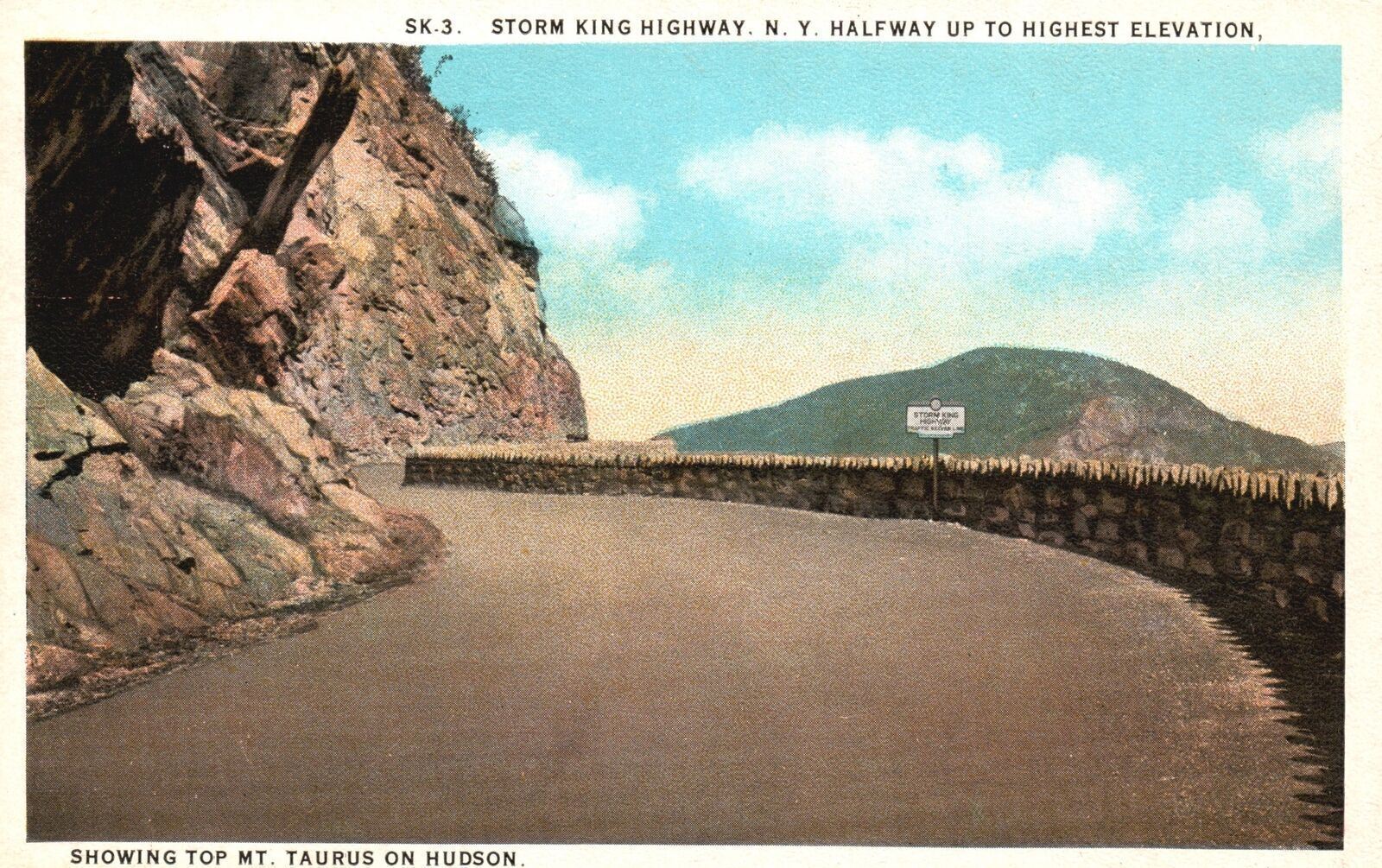 Vintage Postcard Top Mount Taurus On Hudson Storm King Highway New York ...