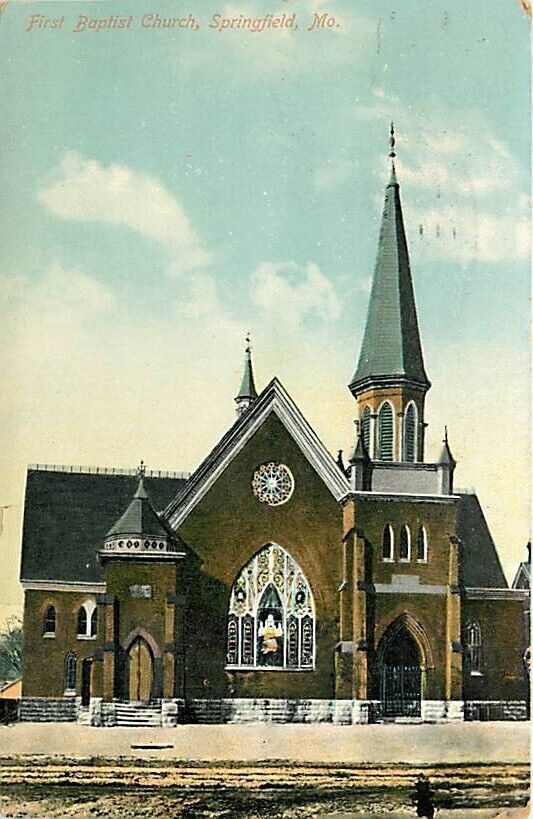 MO, Springfield, Missouri, First Baptist Church Entrance View, No 252 ...