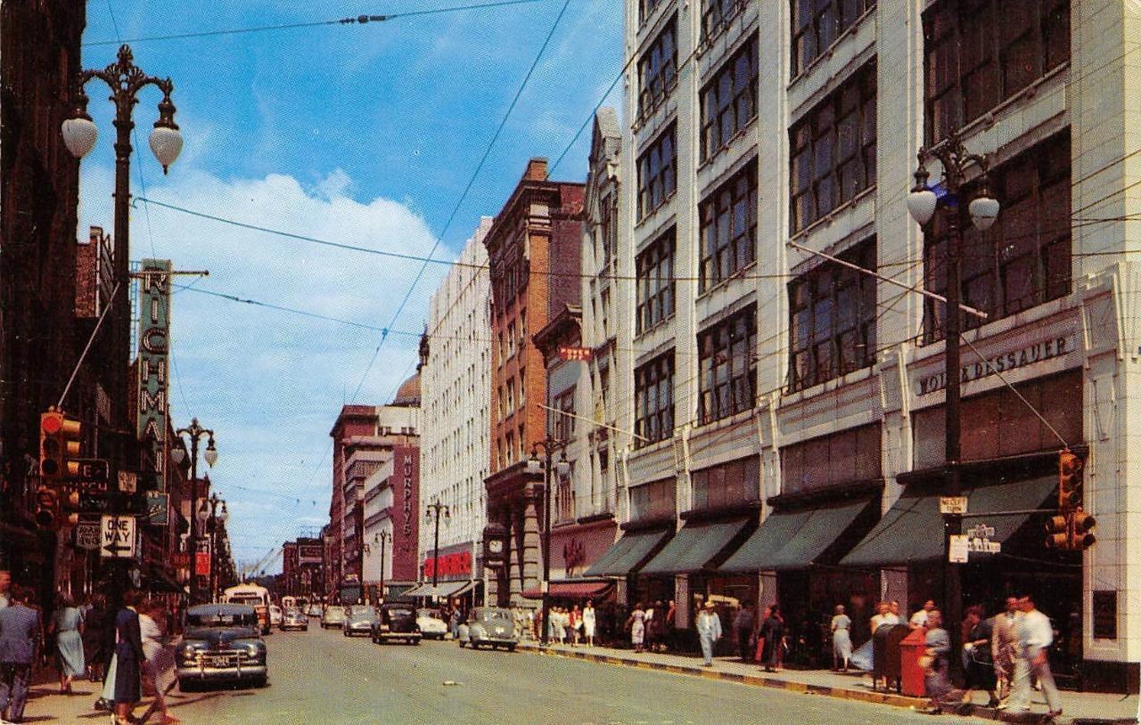 FORT WAYNE, INDIANA Calhoun Street Scene Allen County c1950s Vintage ...