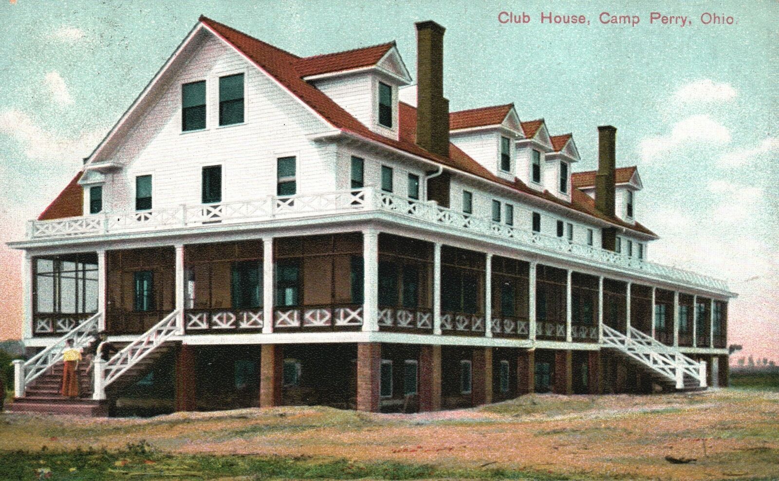 Vintage Postcard 1910's Club House Camp Perry Lodging Conference Center ...