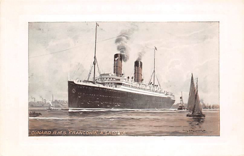 RMS Franconia Laconia Cunard Line Ship Unused | Topics - Other ...