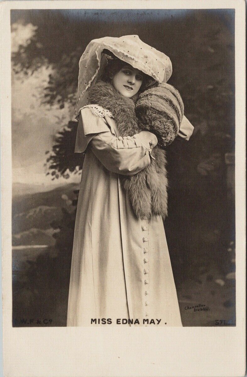 Miss Edna May Actress Unused Faulkner & Co Real Photo Postcard G2 ...