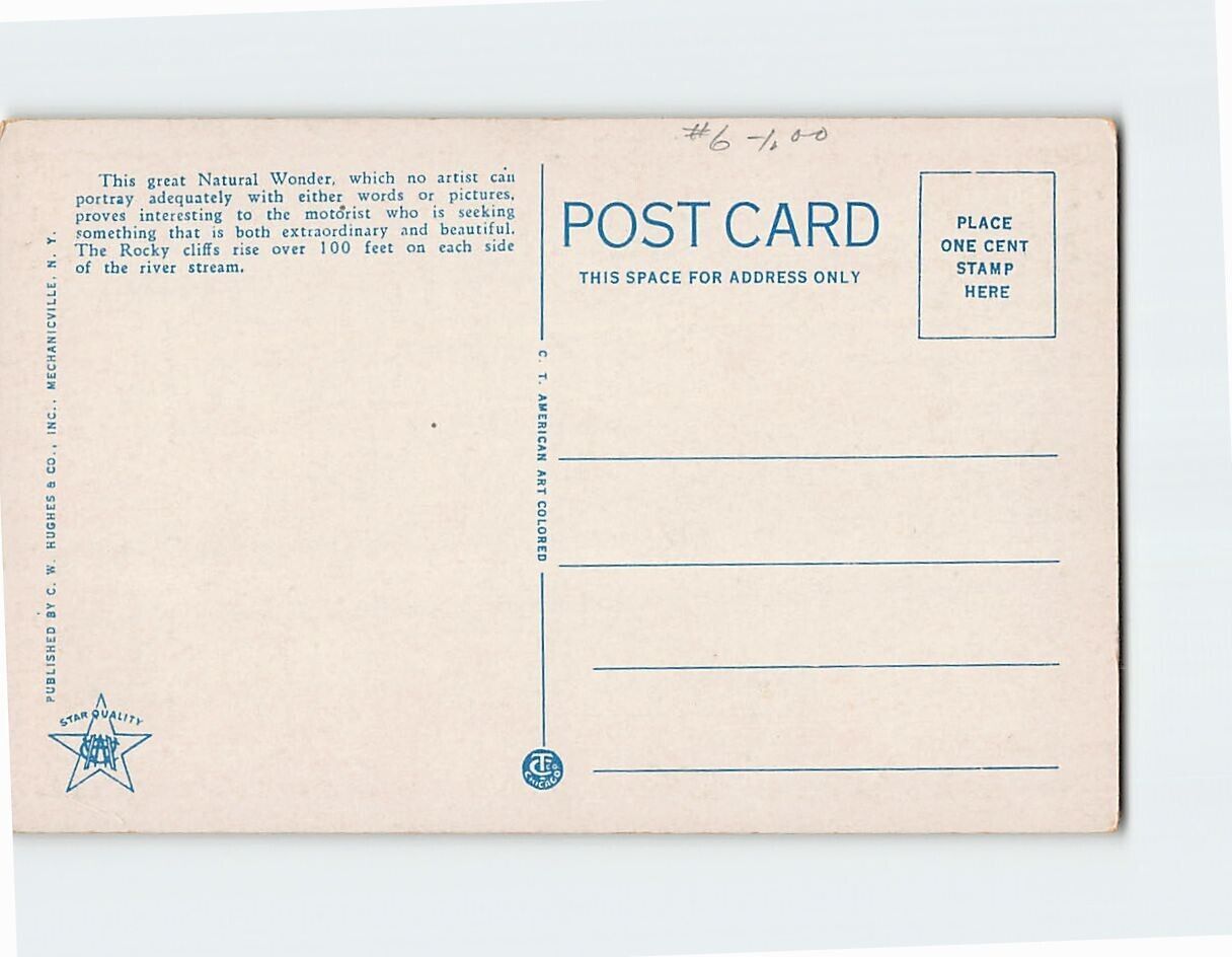 Postcard Sentinel And Cathedral Rock, Ausable Chasm, New York | United ...