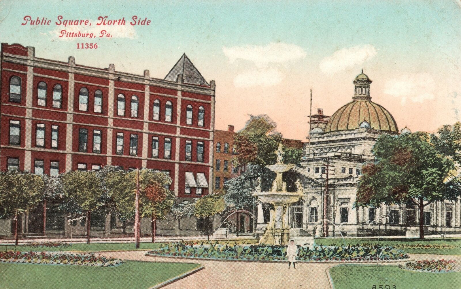 Vintage Postcard 1912 Public Square Building North Side Pittsburg ...