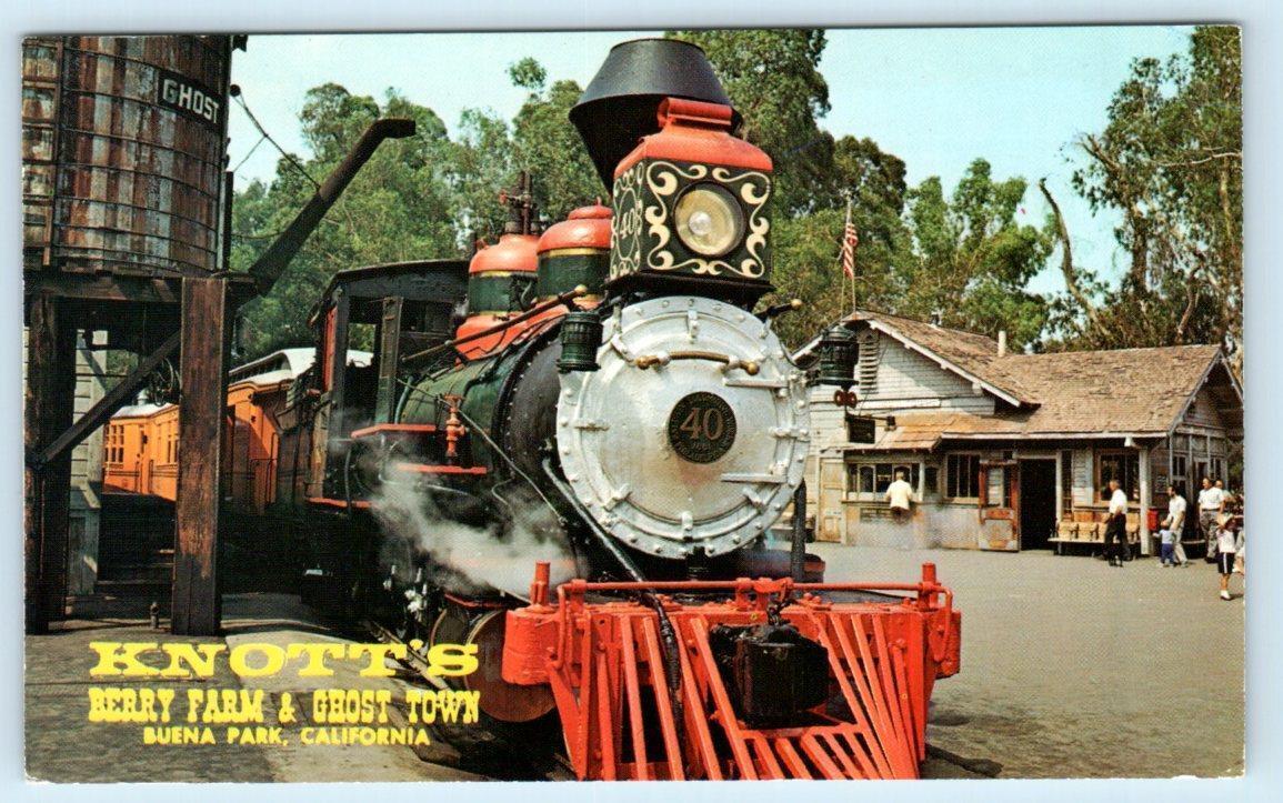 3 Postcards KNOTT'S BERRY FARM~ Cable Car GHOST TOWN TRAIN Fire Engine 1950s-60s | Other ...
