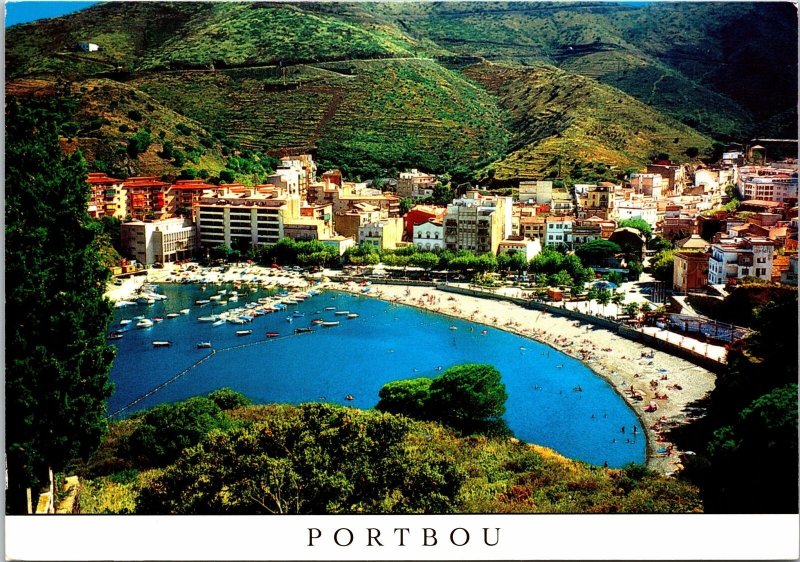 Vintage Continental Size Postcard Vista View of Portbou Costa Brava ...
