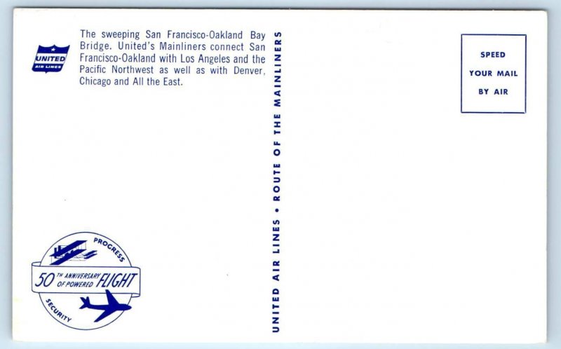 2 Postcard UNITED AIRLINES MENU Advertising SAN FRANCISCO Cliff House ...