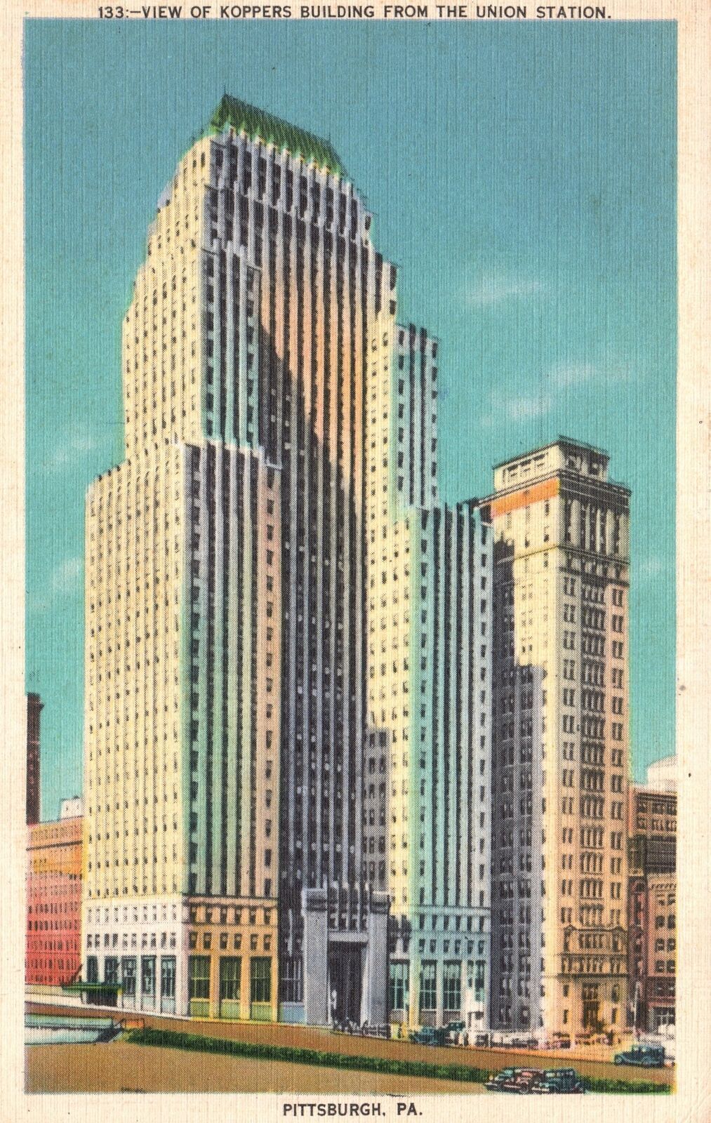 Vintage Postcard 1939 Koppers Building From The Union Station ...
