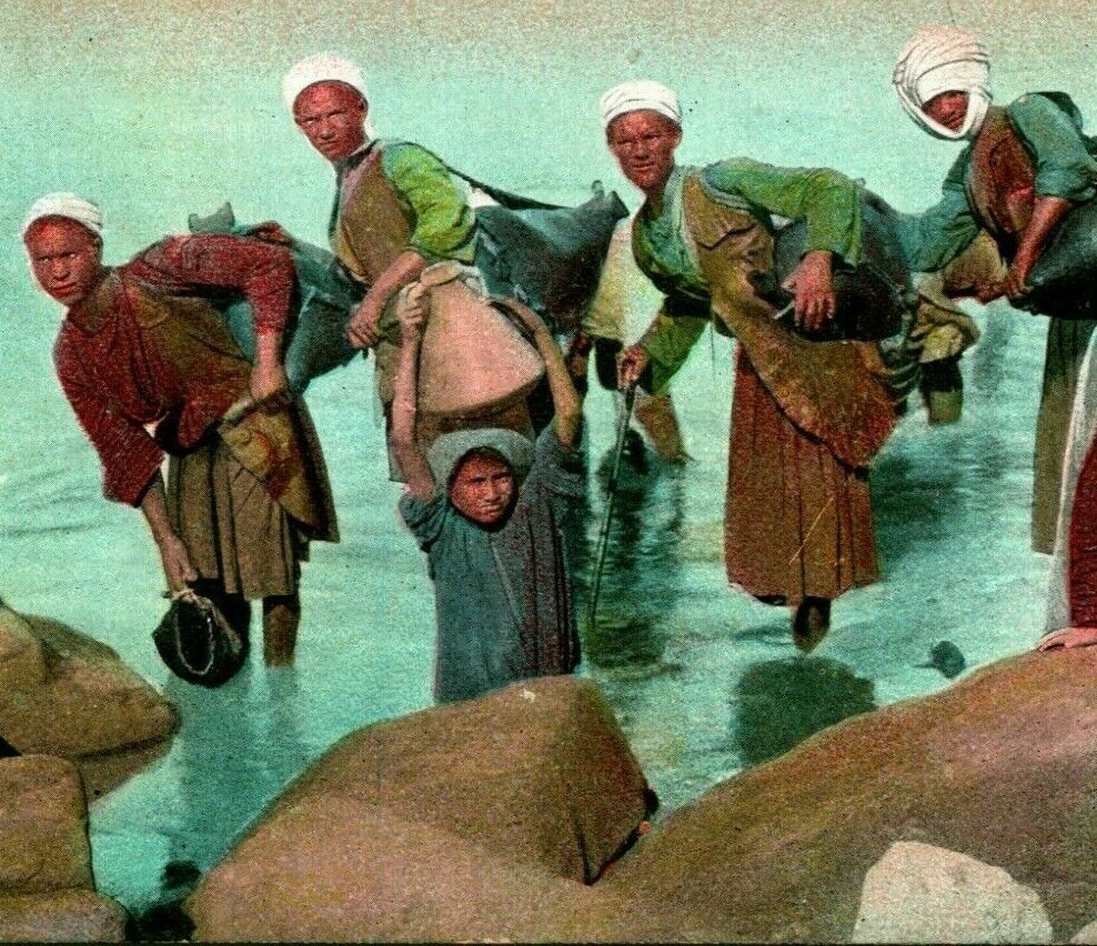 Vtg Postcard 1910s Egypt Sakah au Bord du Nil Nile River Natives ...