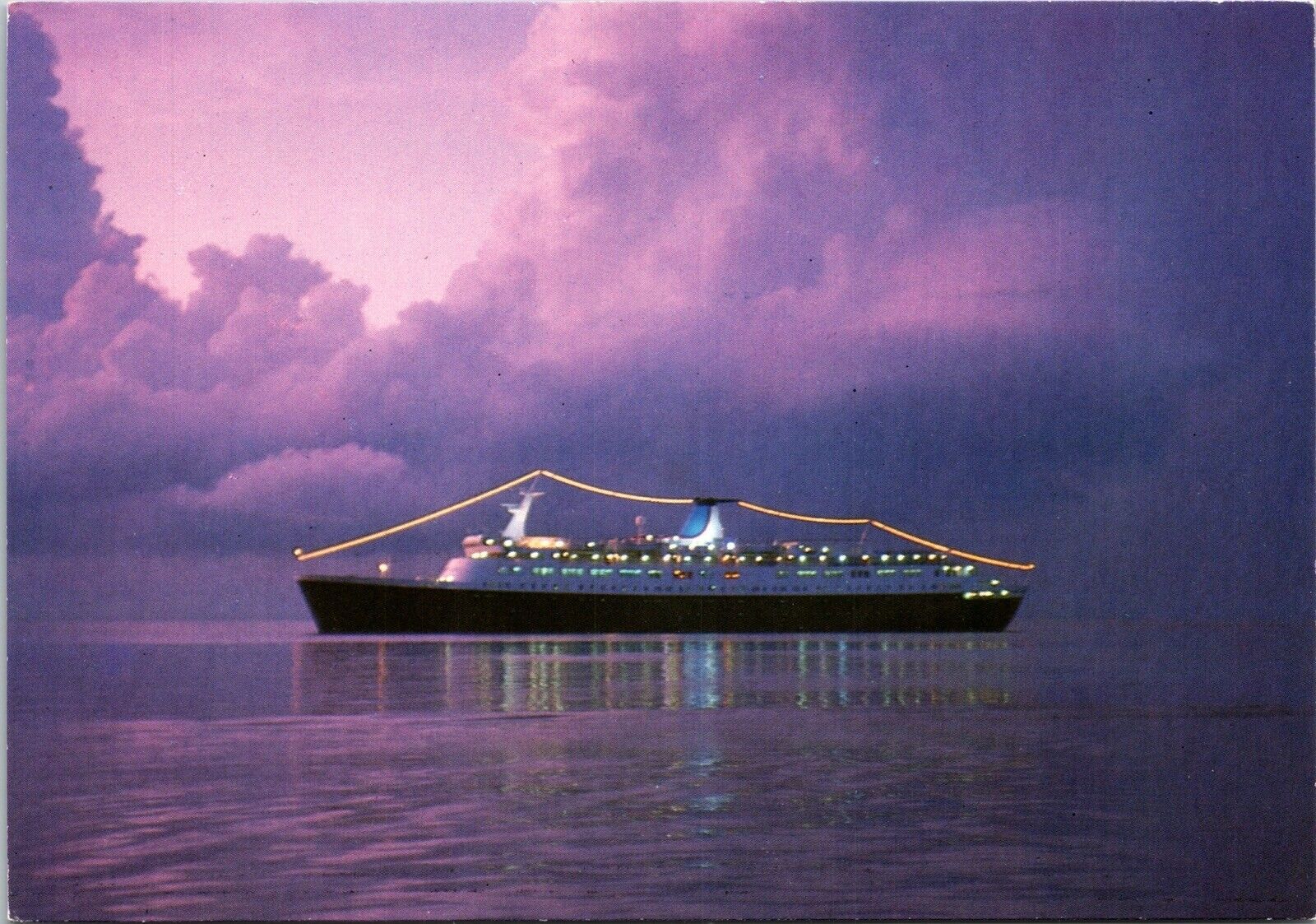 Sun Line Stella Solaris Cruise Ship Ocean Waters Night Sky Chrome ...