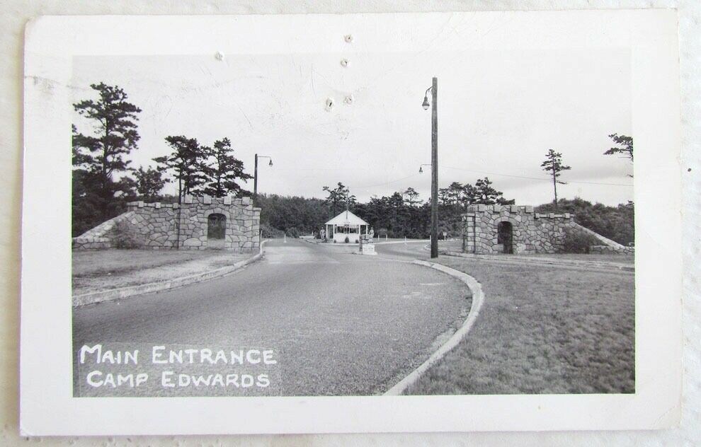 Vintage 1950 Postcard Main Entrance Camp Edwards MA | United States ...