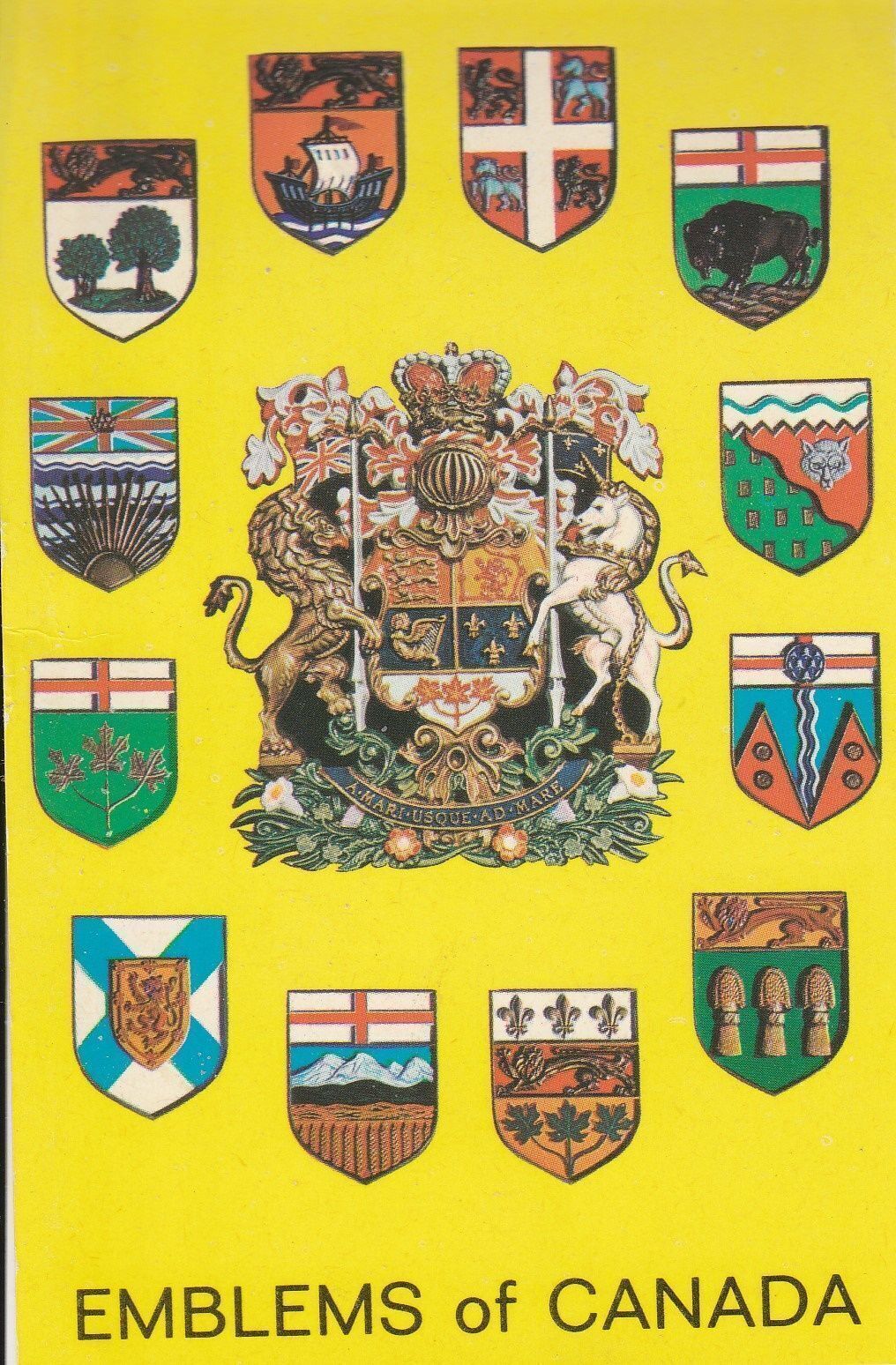 Emblems of Canada card depicting Canadian coat of arms | Canada - Other ...