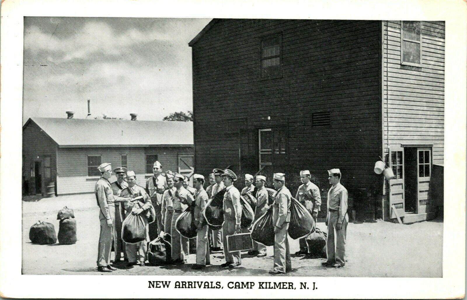 Vtg Postcard 1940s Camp Kilmer New Jersesy NJ - new Arrivals At camp ...