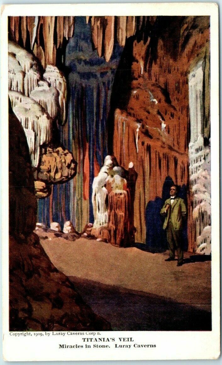 Postcard - titania's Veil - Miracle in Stone - Luray Caverns - Luray ...