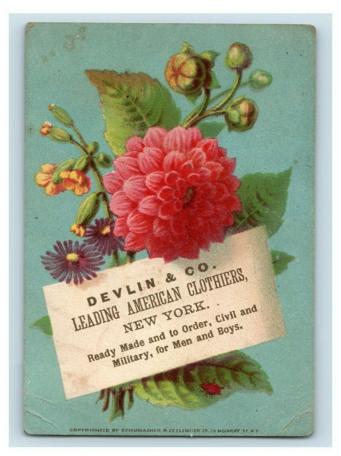 1880's Devlin & Co NY Military Goods Victorian Trade Card F27 ...