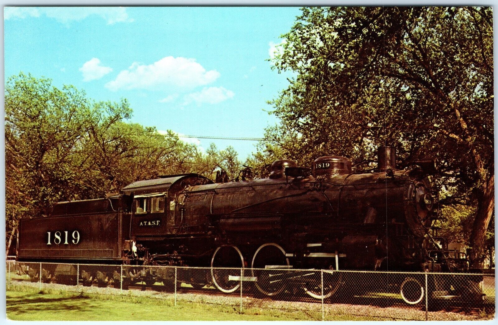 Lamar, CO #1819 Steam Locomotive ATSF Atchison Topeka & Santa Fe ...