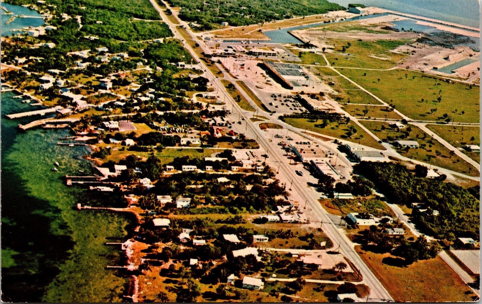 Floridas First Key Key Largo Florida Scenic Birds Eye View Chrome ...