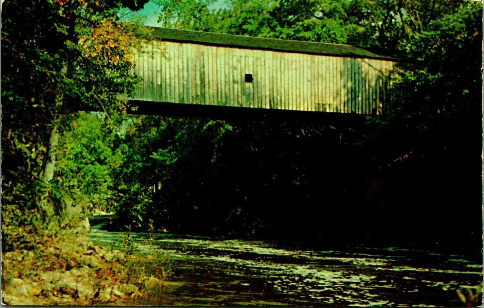 Bull's Covered Bridge Housatonic River Connecticut CT UNP Chrome ...