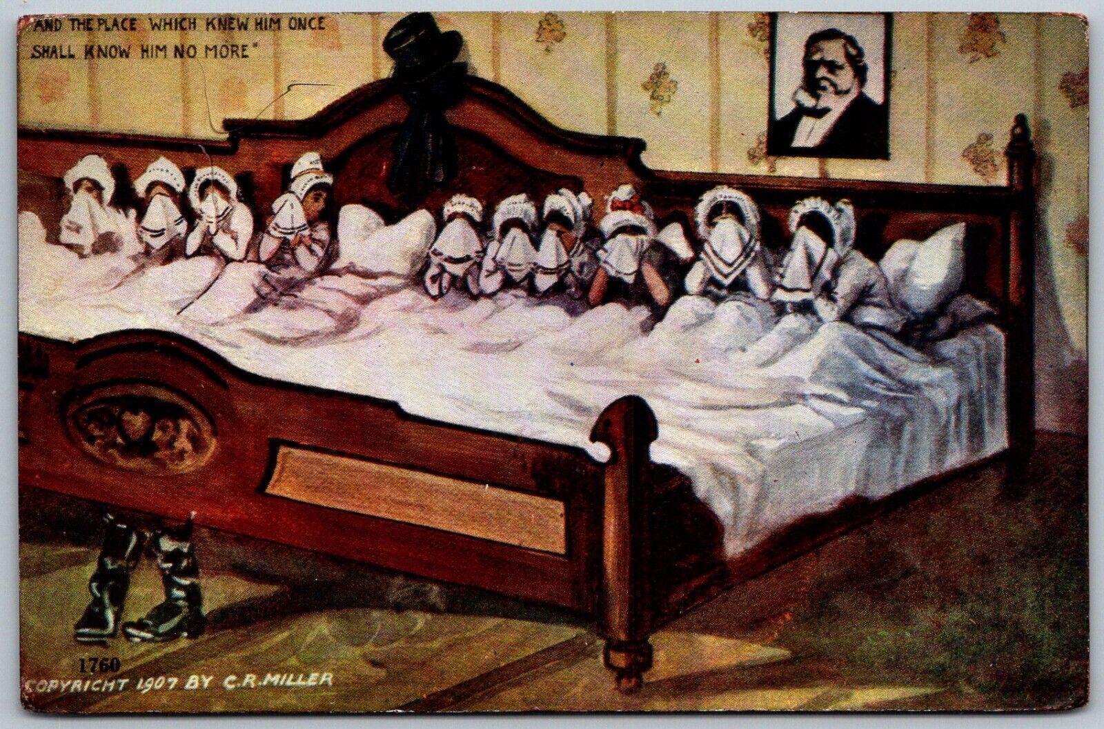 Brigham Young Widows Utah 1907 Giant Bed Polygamy Humor Mormon LDS ...