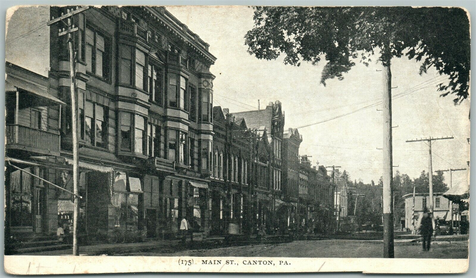 Canton PA Main Street Antique 1907 Postcard | United States ...
