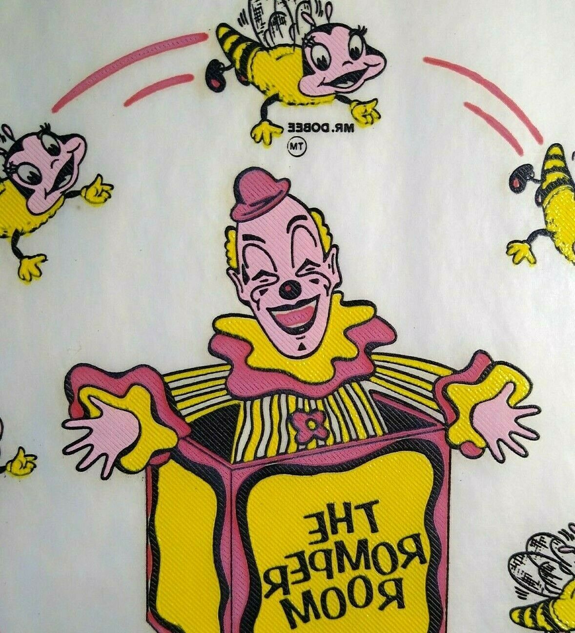 Romper Room Jack In The Box Clown Dobee Bumble Bee Iron-On Heat ...