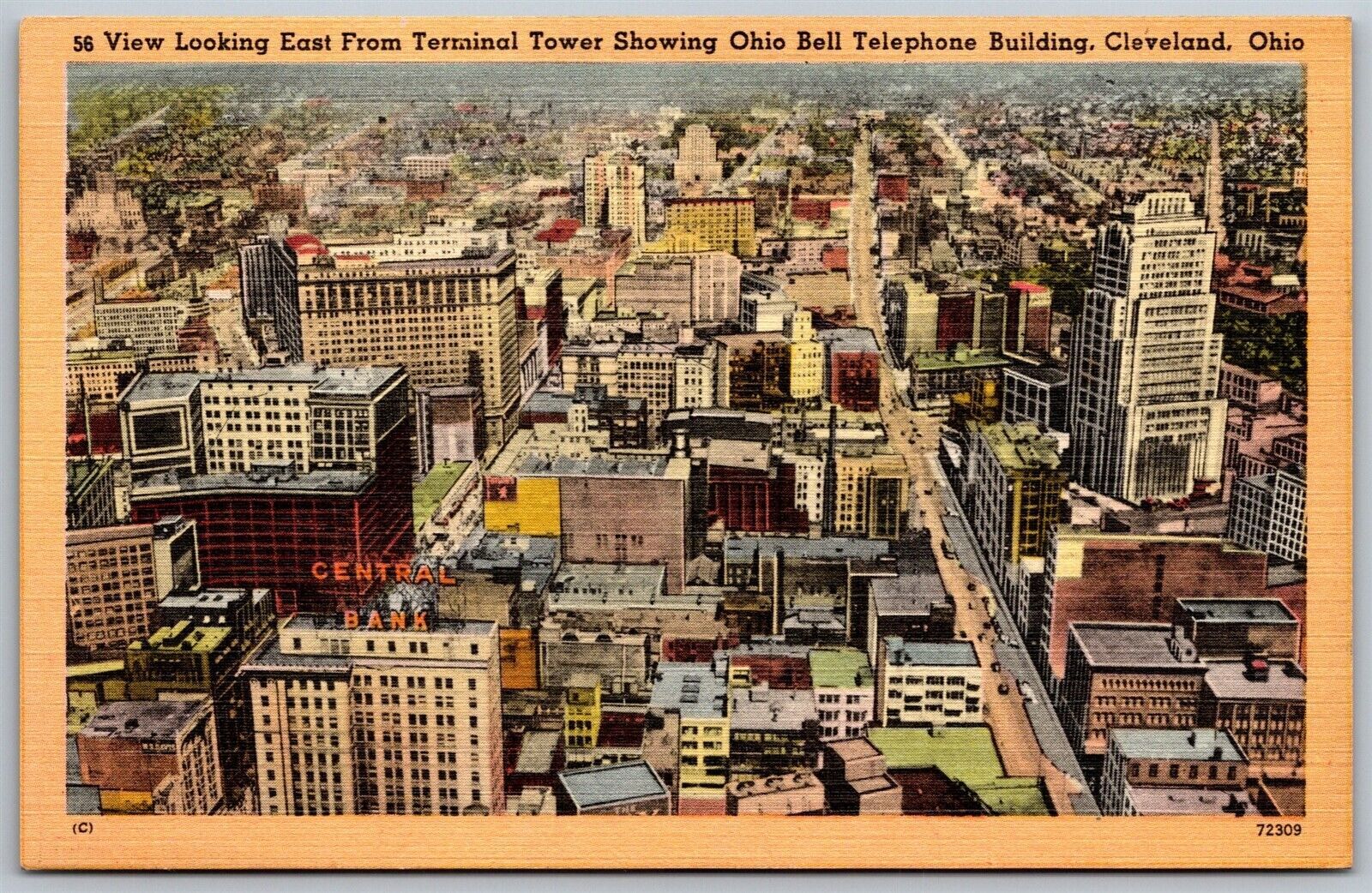 Vtg Cleveland OH City View East Ohio Bell Telephone Building 1940s ...