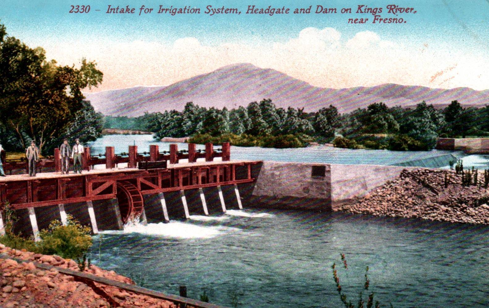 Fresno, California - Irrigation System, Headgate & Dam on Kings River ...