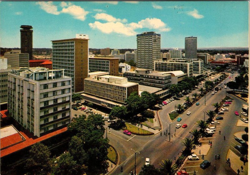 2~4X6 Postcards Nairobi, Kenya CITY CENTER Bird's Eye View & Street ...
